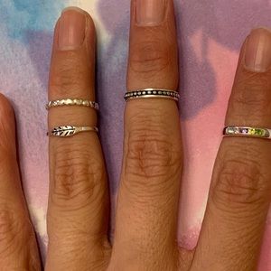 Jewelry | Silver Midi Rings Set Of 4 | Poshmark